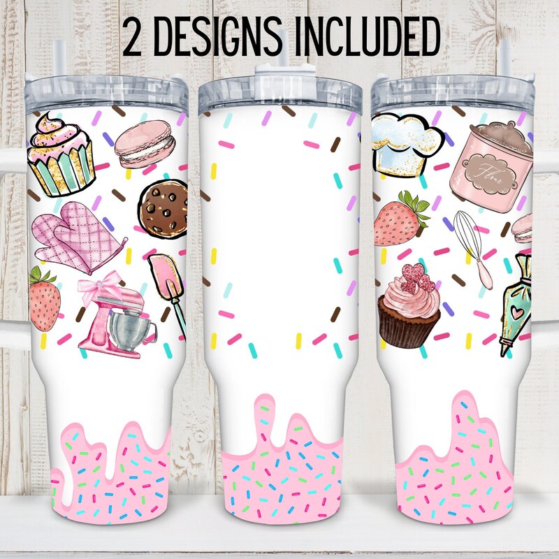 40oz Baker Cup Template - Etsy