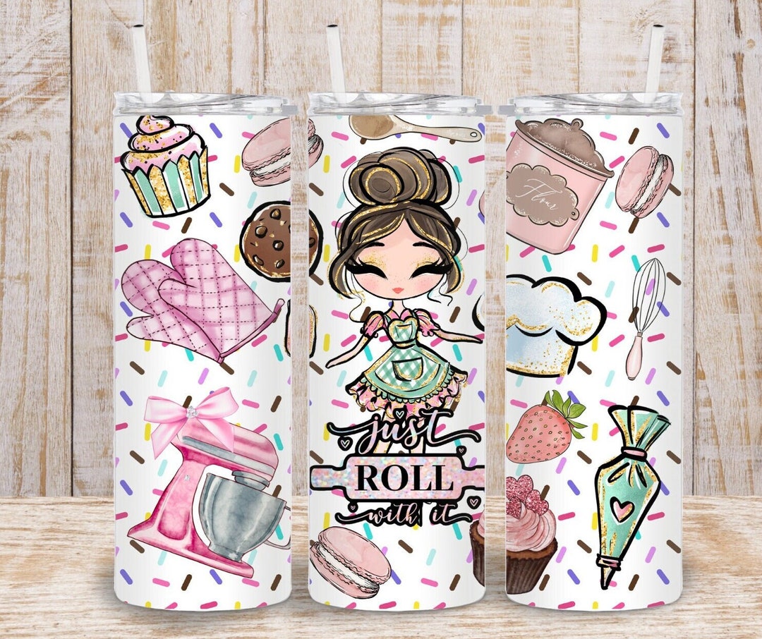 Bakery Fashion Doll Tumbler Wrap – Cute Baking Supplies (PNG Digital ...