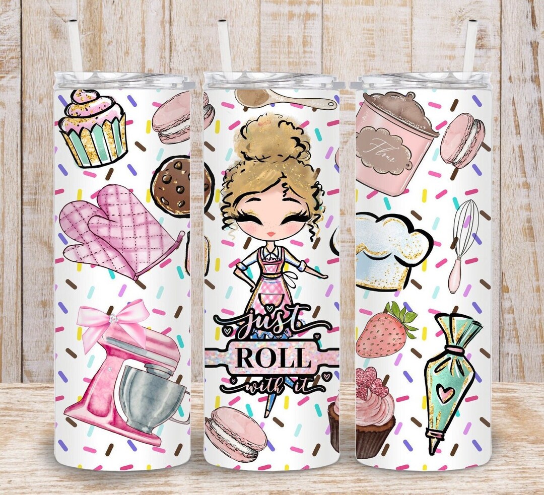 Digital Bakery Fashion Doll 20oz Tumbler Wrap - PNG Sublimation 300 Dpi ...