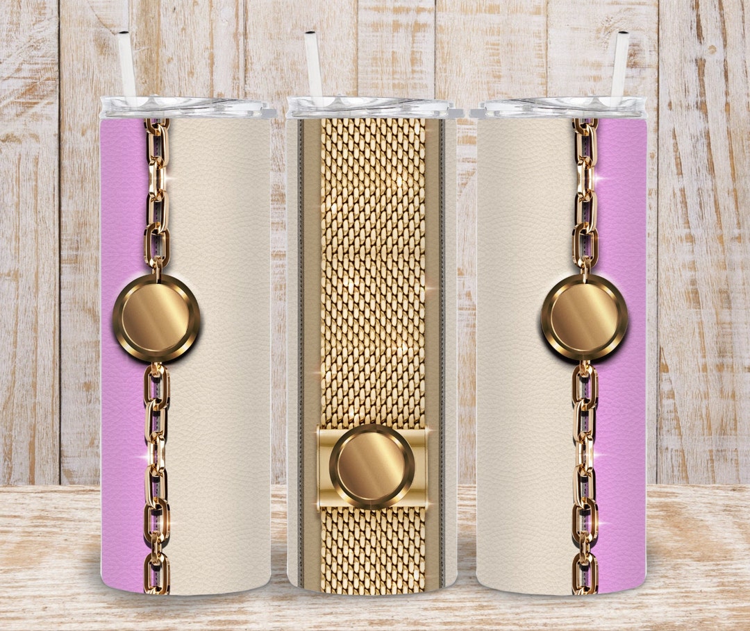 Digital Leather Look Chain 20oz Tumbler Wrap - PNG Sublimation Design ...