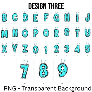 Digital Cute Monsters Alpha Doodle Alphabet - Monster Clipart PNG ...