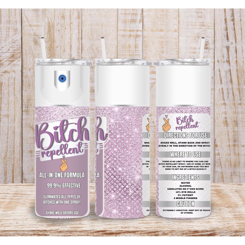 Digital Be Gone Repellent Spray Bottle 20oz Tumbler Wrap - PNG ...