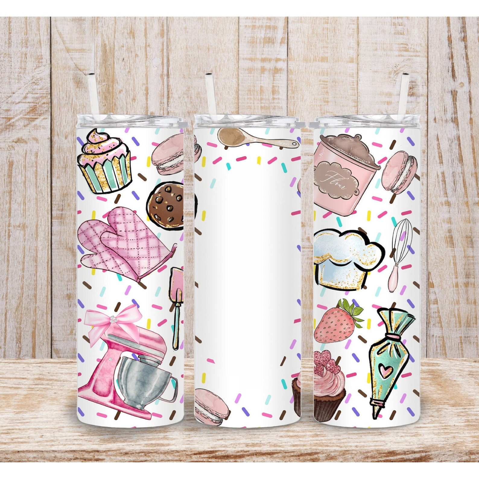 Digital Baking 20oz Tumbler Wrap - PNG Sublimation 300 Dpi - Cute ...