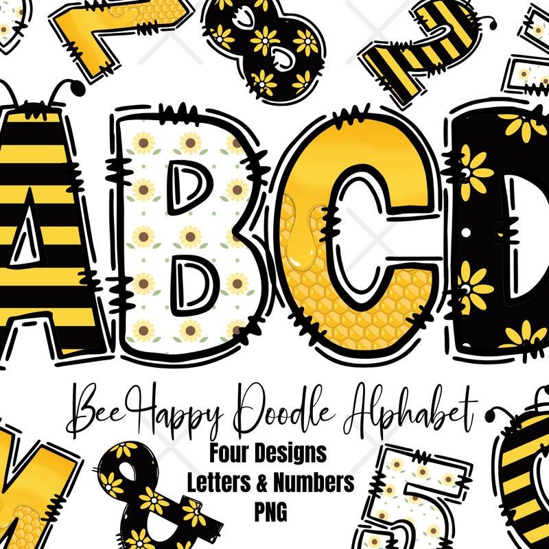 Honey Bee Alphabet - Etsy