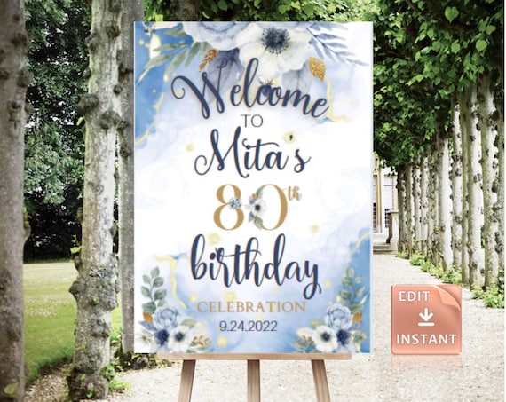 Instant Download Birthday Sign Self-editing Printable - Etsy