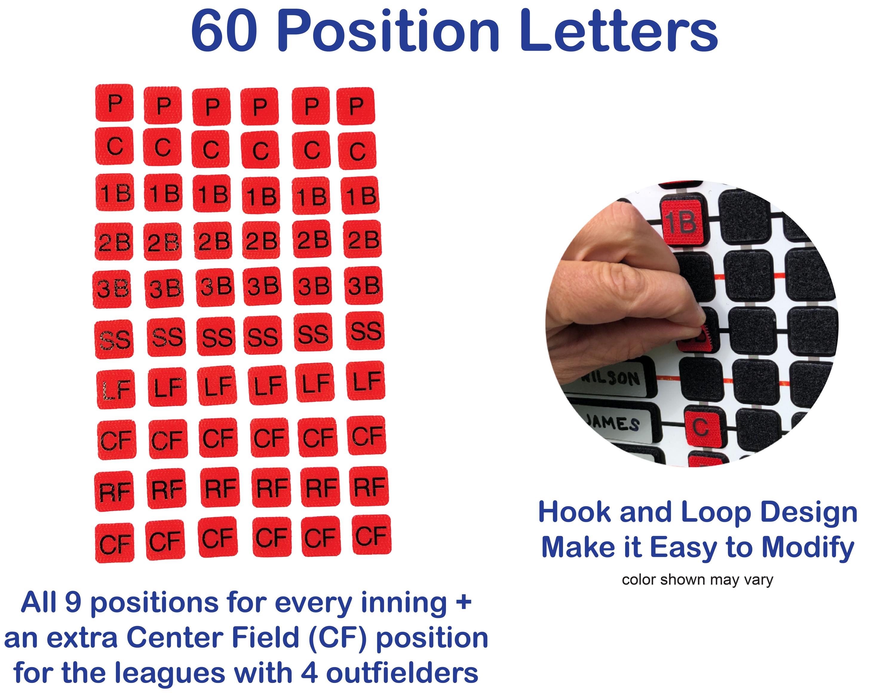 Coaches Line up Board for Baseball or Softball --- RED --- Includes 13 ...