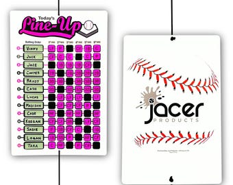Coaches Line up Board for Baseball or Softball --- RED --- Includes 13 ...
