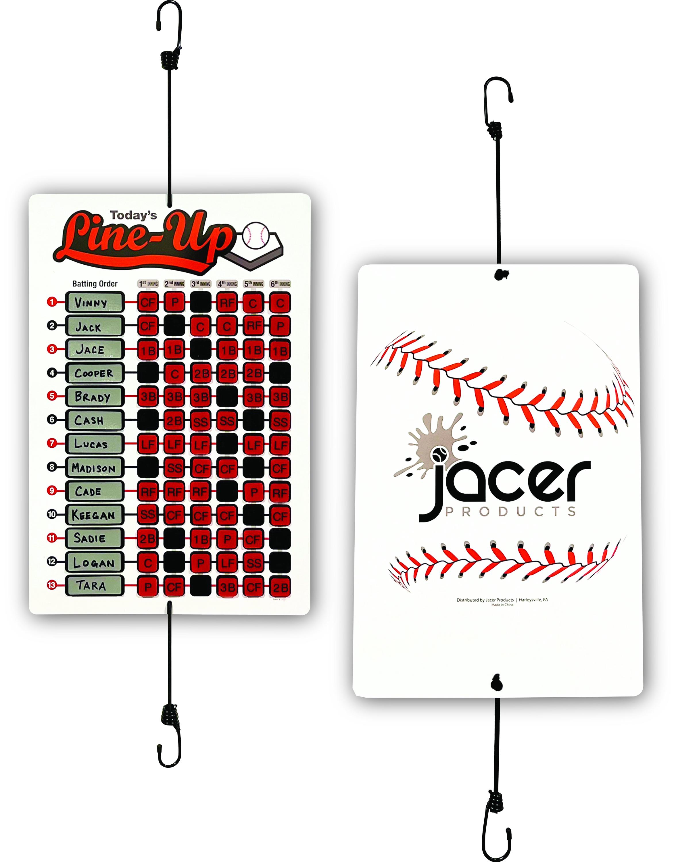 Coaches Line up Board for Baseball or Softball --- RED --- Includes 13 ...