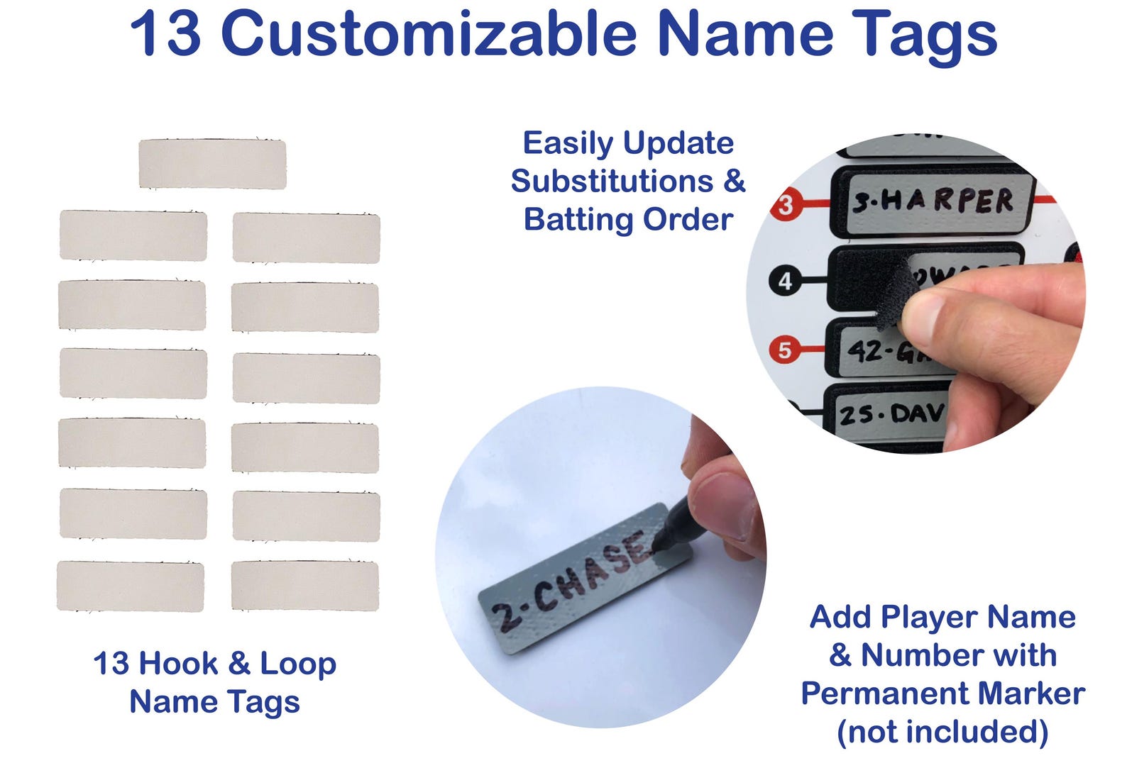 Coaches Line up Board for Baseball or Softball --- RED --- Includes 13 ...