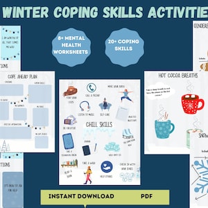 Coping Skills Worksheets, Winter Theme, Depression, Anxiety, Mental ...