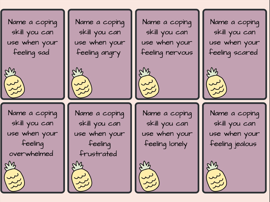 Learning Coping Skills Board Game Mental Health Game Coping - Etsy