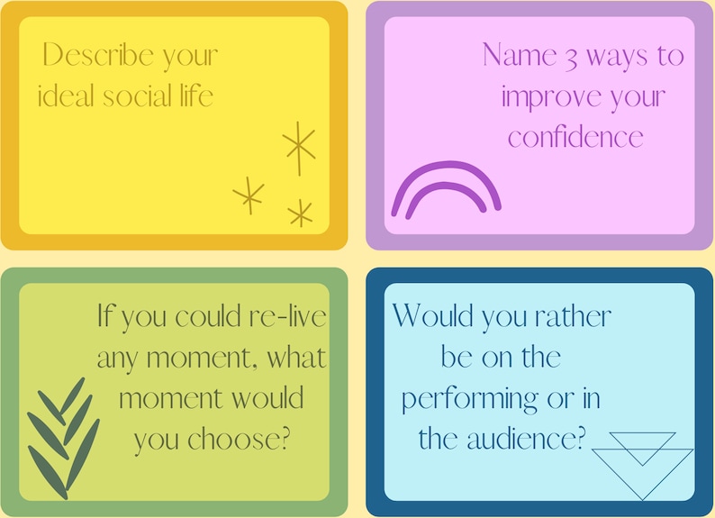 Ice Breaker Cards: Self-esteem, Social Skills, Mental Health, Therapy ...
