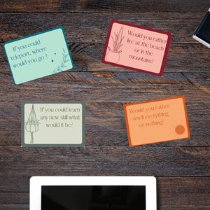 Ice Breaker Cards, 40 Printable Cards, Mental Health Tool, Anxiety ...