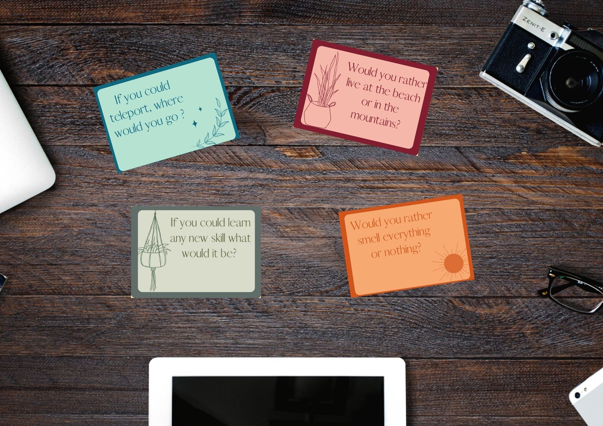 Ice Breaker Cards, 40 Printable Cards, Mental Health Tool, Anxiety ...