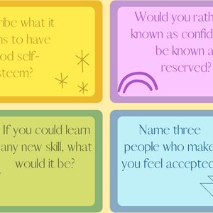 Ice Breaker Cards: Self-esteem, Social Skills, Mental Health, Therapy ...