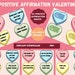 Positive Affirmation Valentines, Valentine Cards, Candy Hearts, Mental ...
