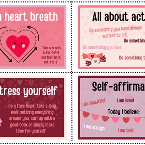 Mental Health Valentine's Cards: Self-love Affirmations (digital ...