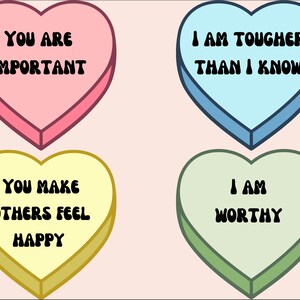 Valentine's Card Bundle, Mental Health Valentines, Self-love, Self-care ...