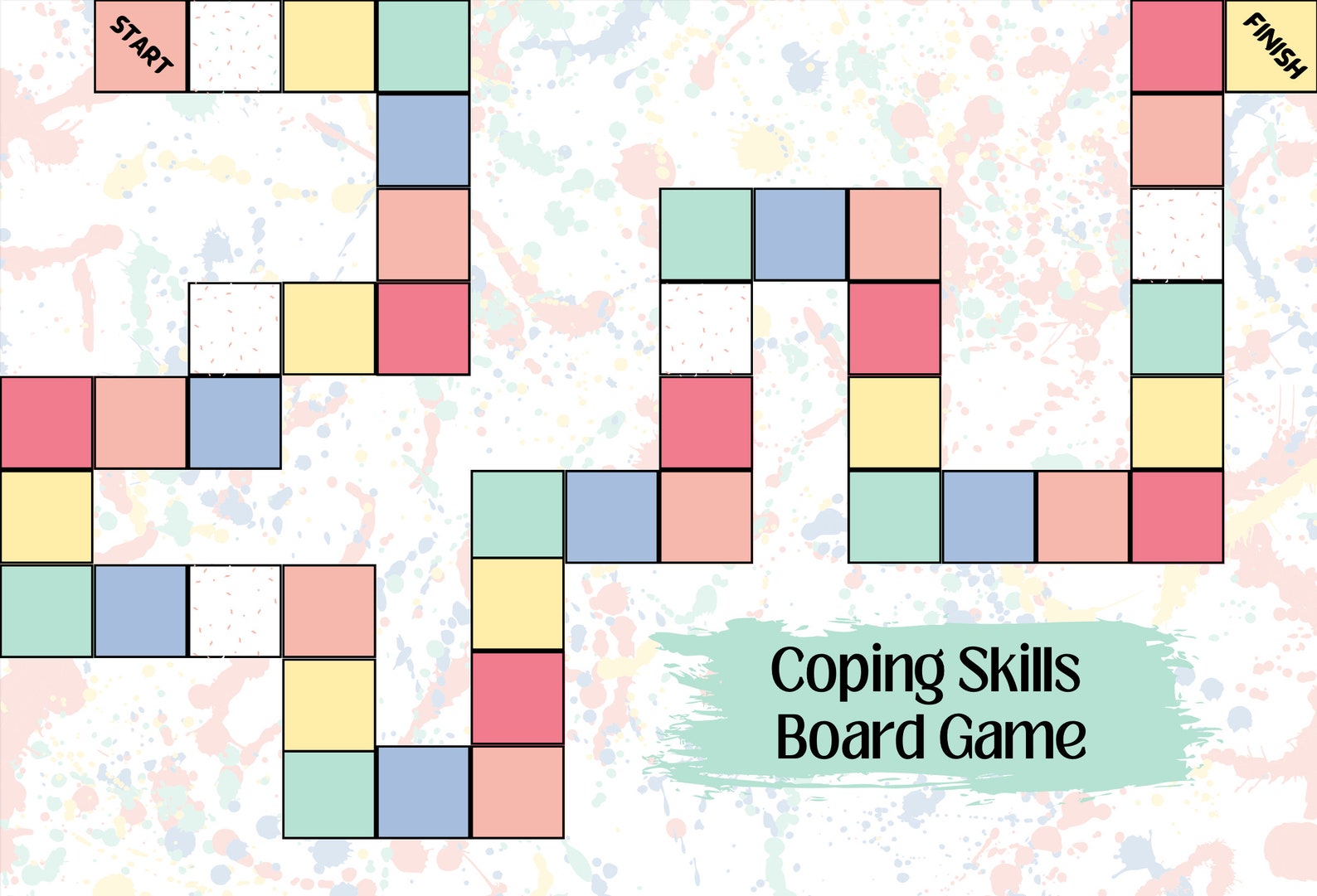 Coping Skills Board Game, Flash Cards, Mental Health (digital Download ...
