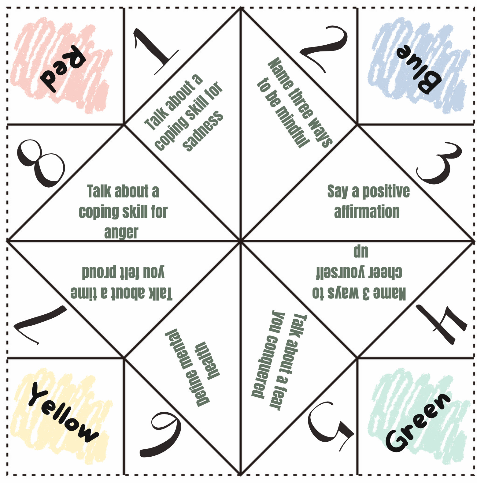 Coping Skills Bundle, Games, Coping Cards, Fortune Teller, Board Game ...