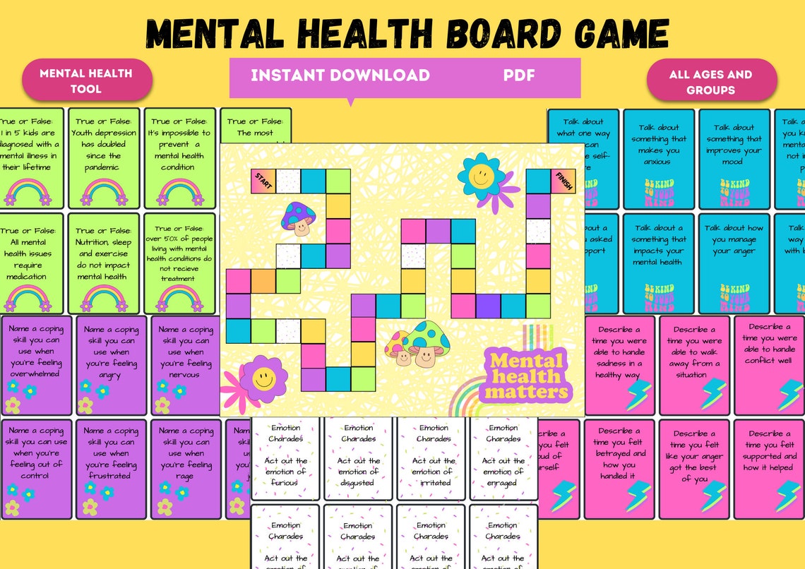 Mental Health Board Game - Etsy
