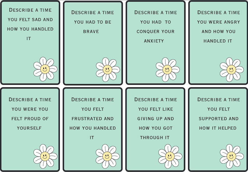 Coping Skills Board Game, Flash Cards, Mental Health (digital Download ...