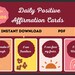 Positive Affirmation Cards Warm Tones Mental Health Tools - Etsy