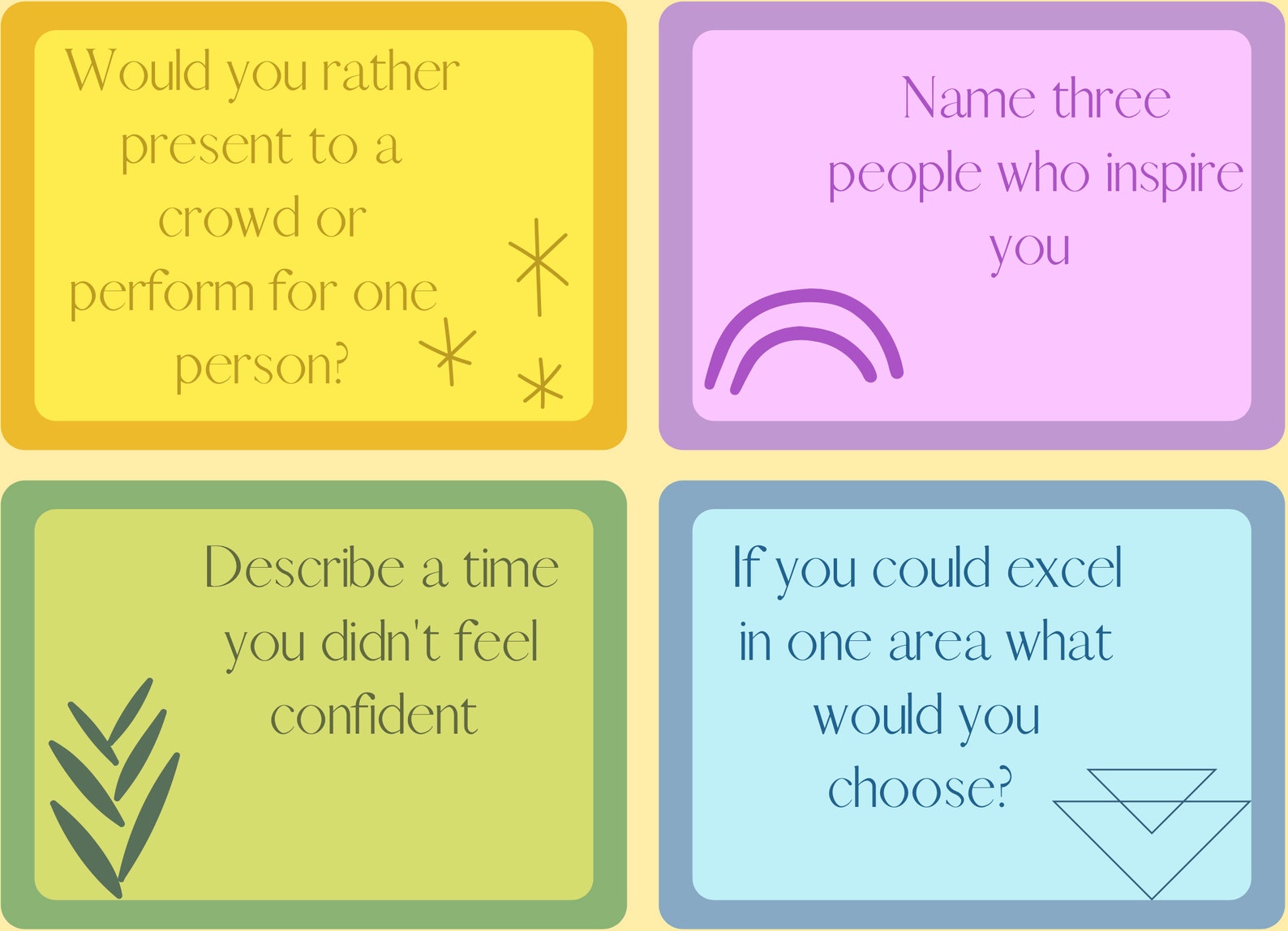 Ice Breaker Cards: Self-esteem, Social Skills, Mental Health, Therapy ...
