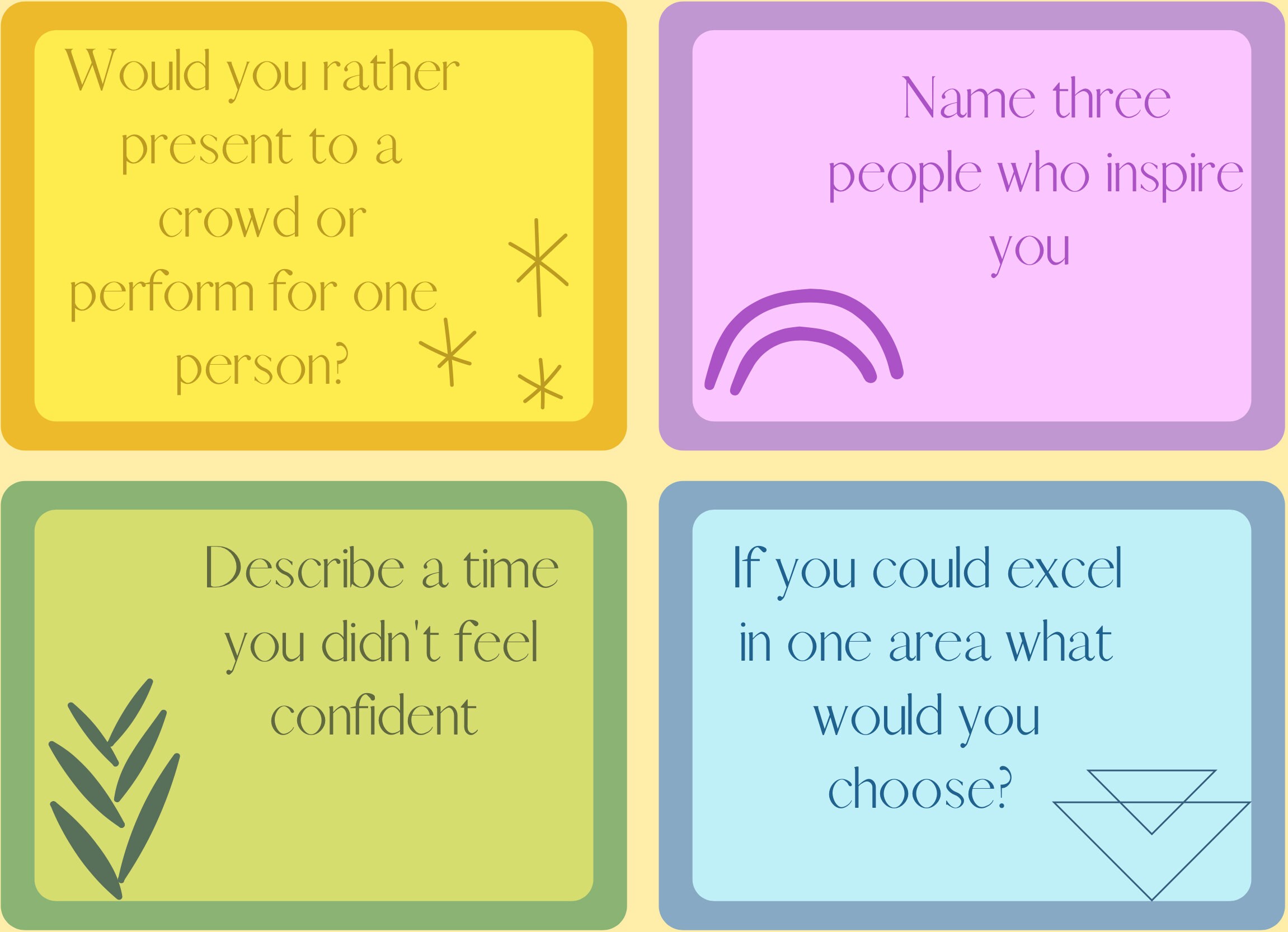 Ice Breaker Cards: Self-esteem, Social Skills, Mental Health, Therapy ...