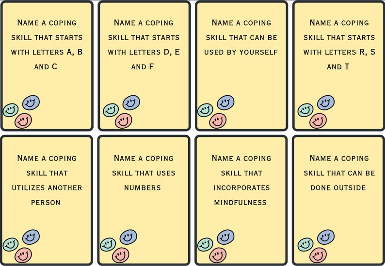 Coping Skills Bundle, Games, Coping Cards, Fortune Teller, Board Game ...