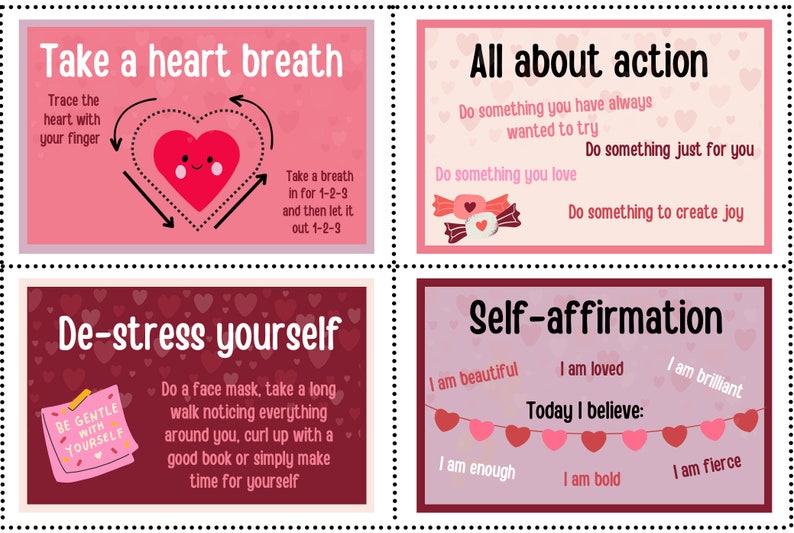 Mental Health Valentines, DBT, CBT, Wellness, Anxiety, Depression ...