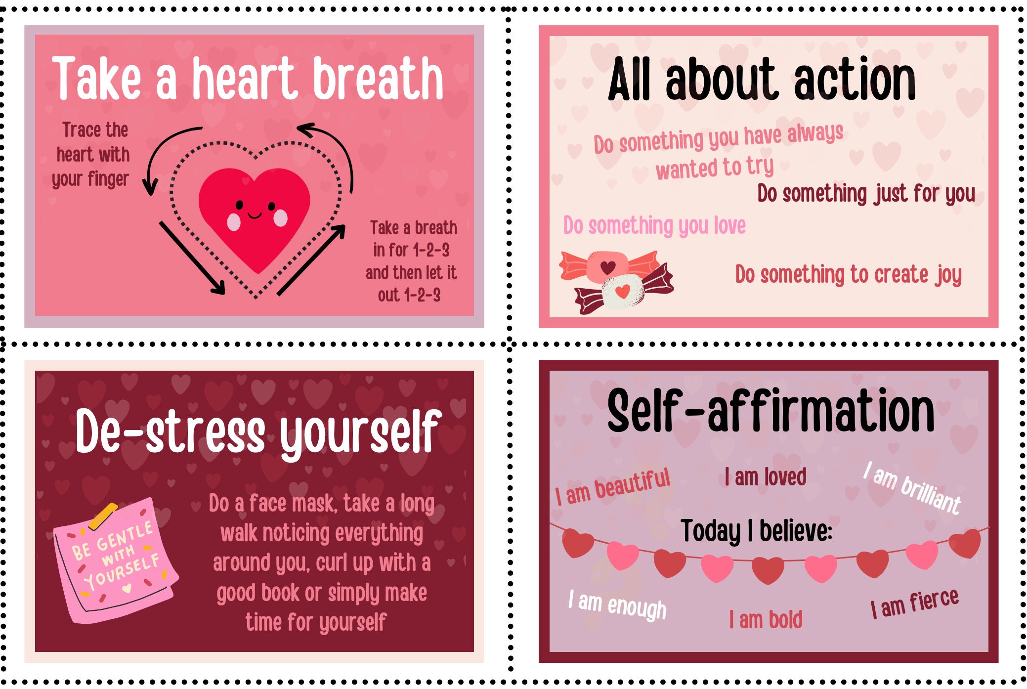 Mental Health Valentines, DBT, CBT, Wellness, Anxiety, Depression ...