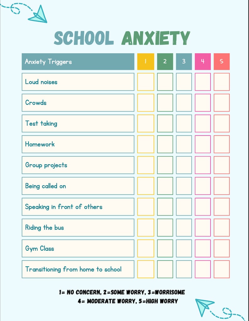 School Anxiety Bundle, Coping Skills, Anxiety Check List and Cope Ahead ...