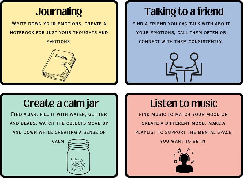 Coping Skills Bundle, Games, Coping Cards, Fortune Teller, Board Game ...