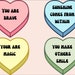 Positive Affirmation Valentines, Valentine Cards, Candy Hearts, Mental ...