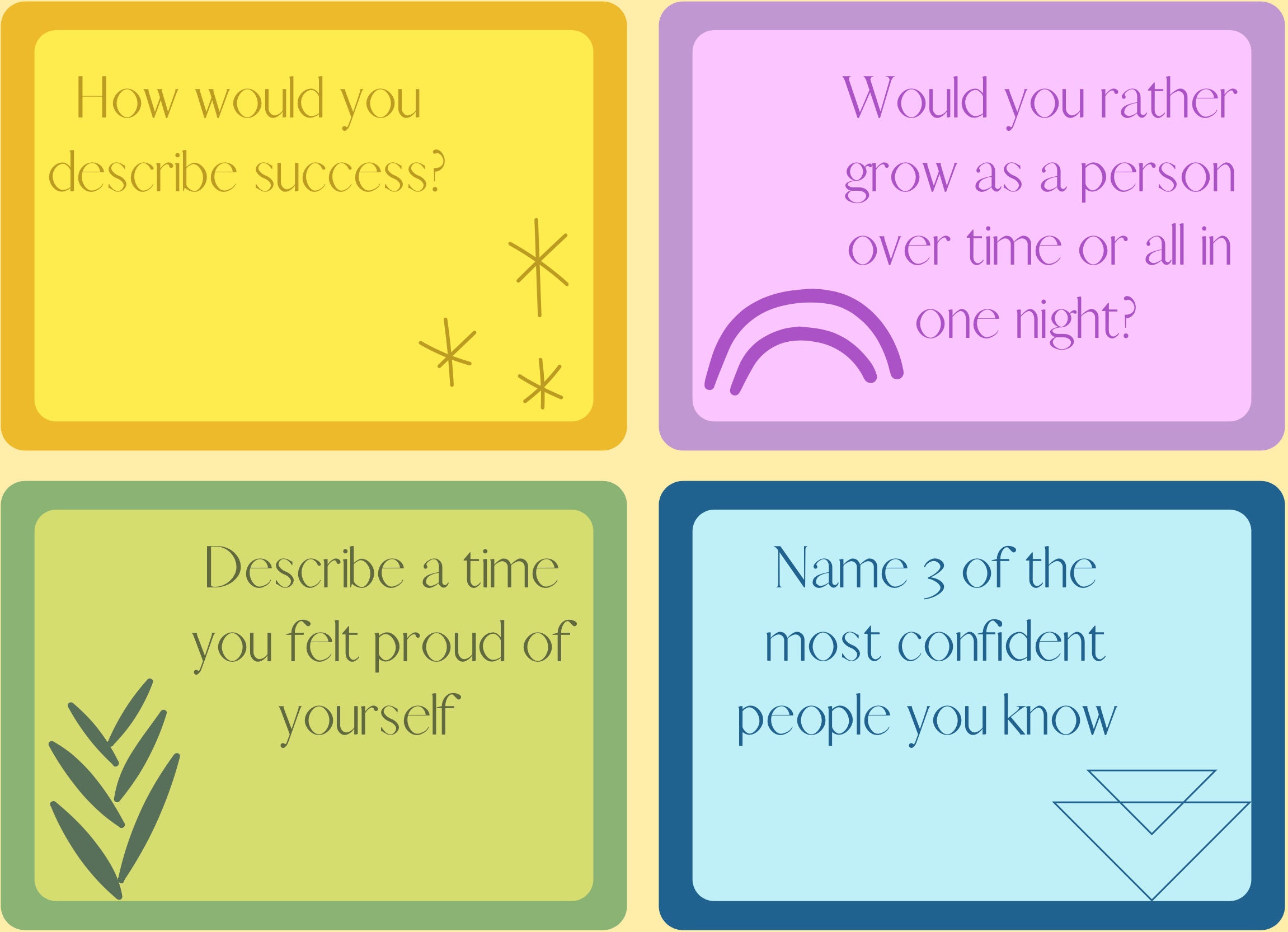 Ice Breaker Cards: Self-esteem, Social Skills, Mental Health, Therapy ...