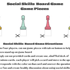 Social Skills Board Game, Mental Health, Group Therapy Activity ...