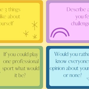 Ice Breaker Cards: Self-esteem, Social Skills, Mental Health, Therapy ...