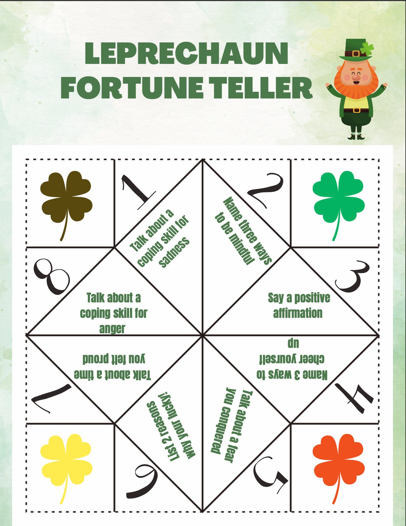 St.patrick's Day Coping Skills Bundle, School Counseling, Psychology ...