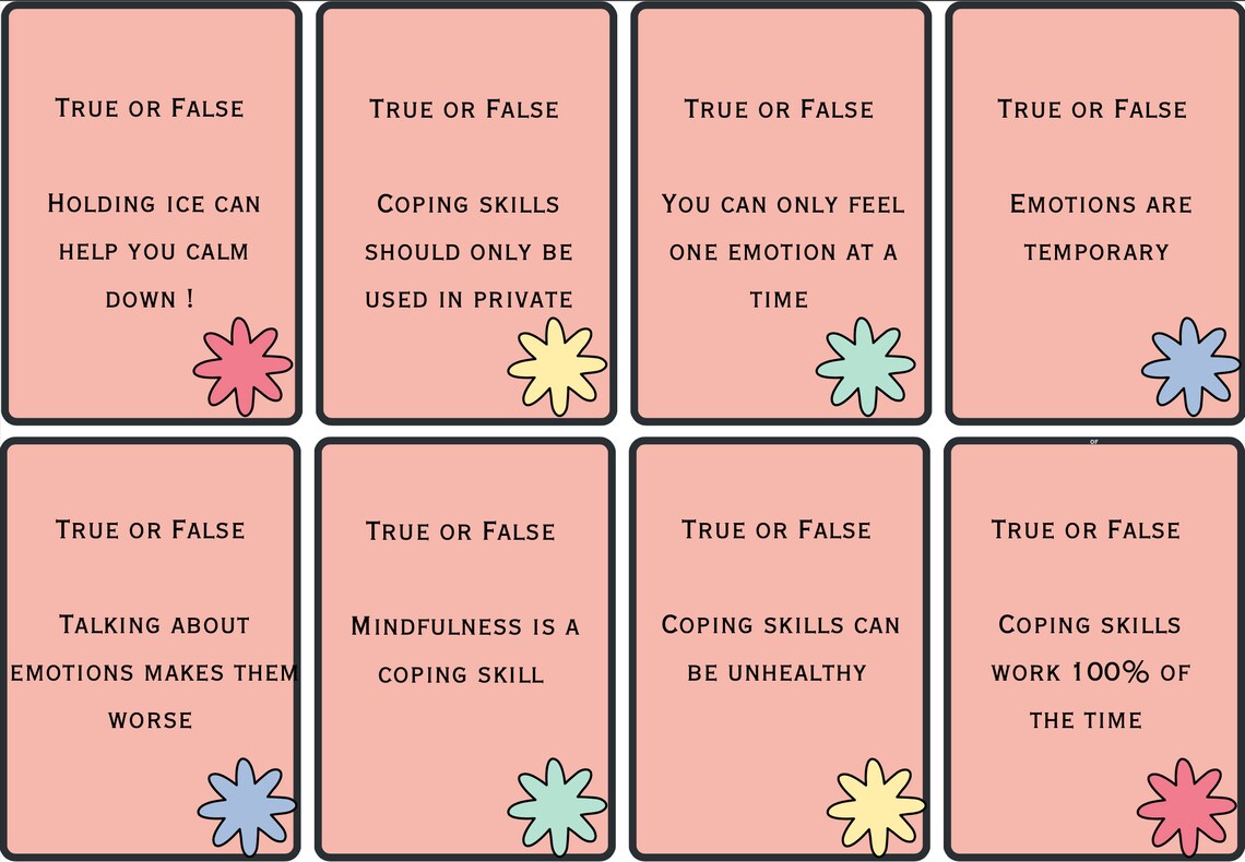 Coping Skills Bundle, Mental Health Tool, Coping Skills Game, Anxiety ...