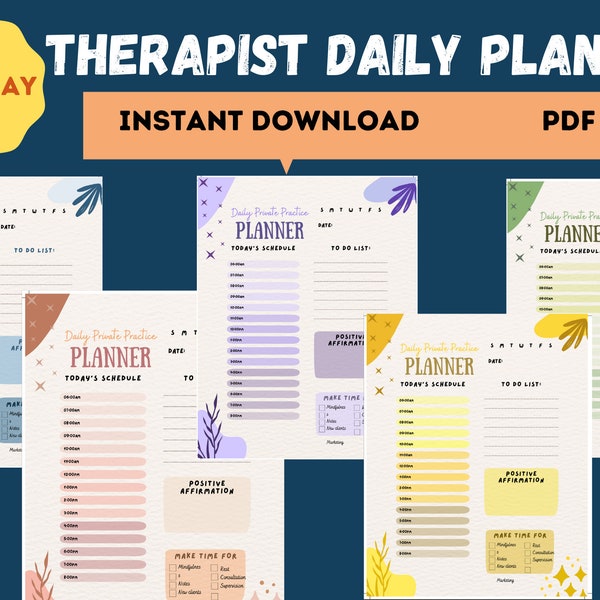 Therapist Planner - Etsy