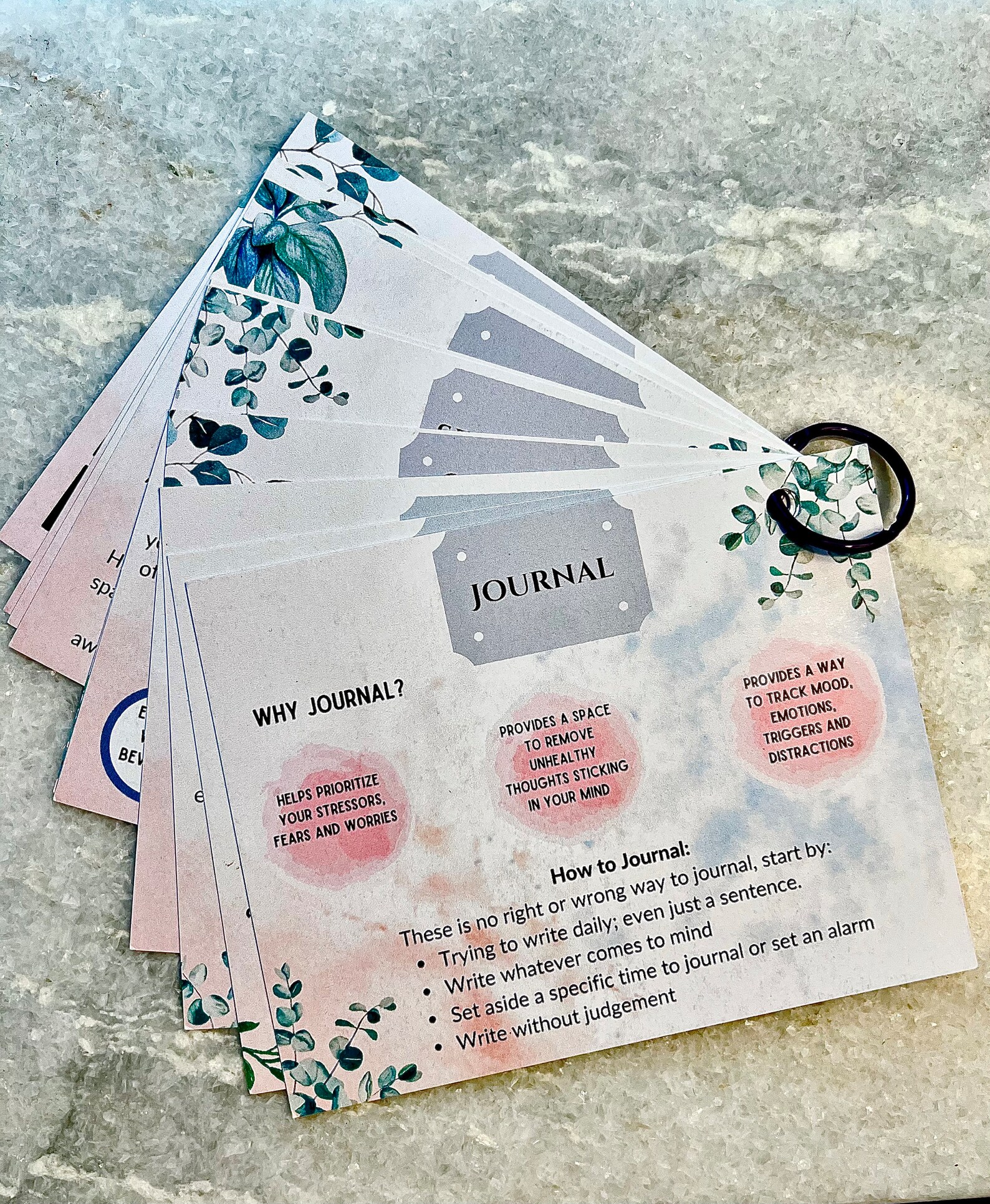 Coping Skills Flash Cards Mental Health Skills CBT/DBT - Etsy