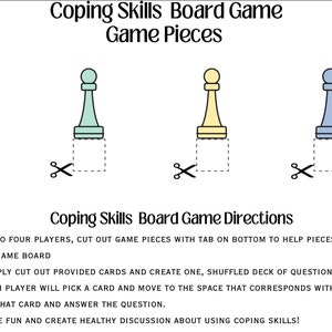 Coping Skills Bundle, Games, Coping Cards, Fortune Teller, Board Game ...