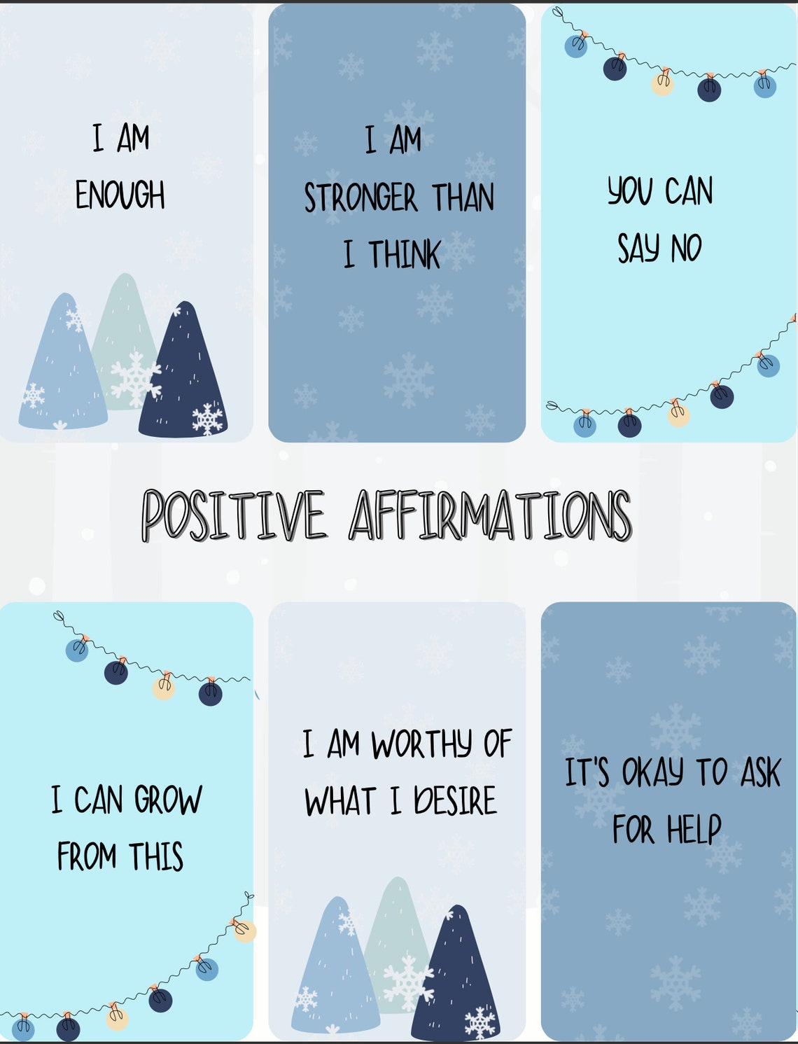 Coping Skills Worksheets, Winter Theme, Depression, Anxiety, Mental ...