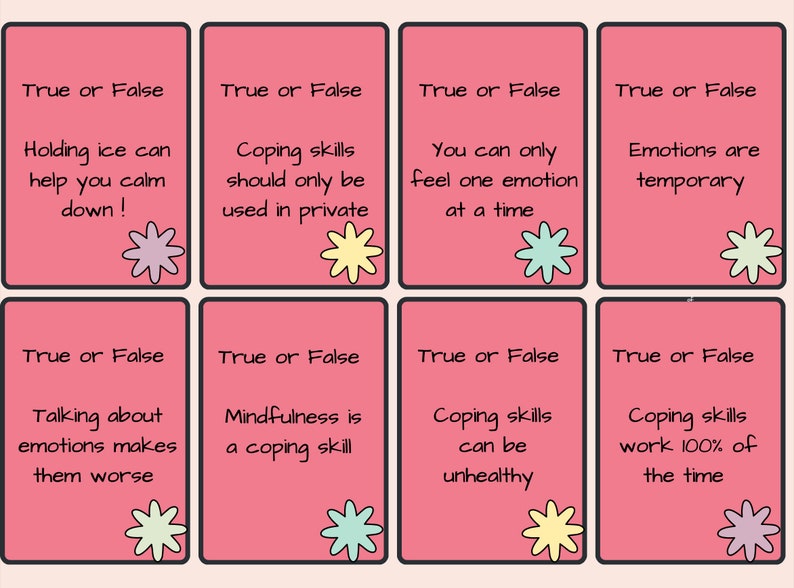 Learning Coping Skills Board Game, Mental Health Game, Coping Skills ...