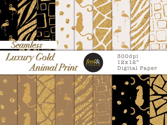 Seamless Luxury Gold Animal Print Seamless Animal Print - Etsy