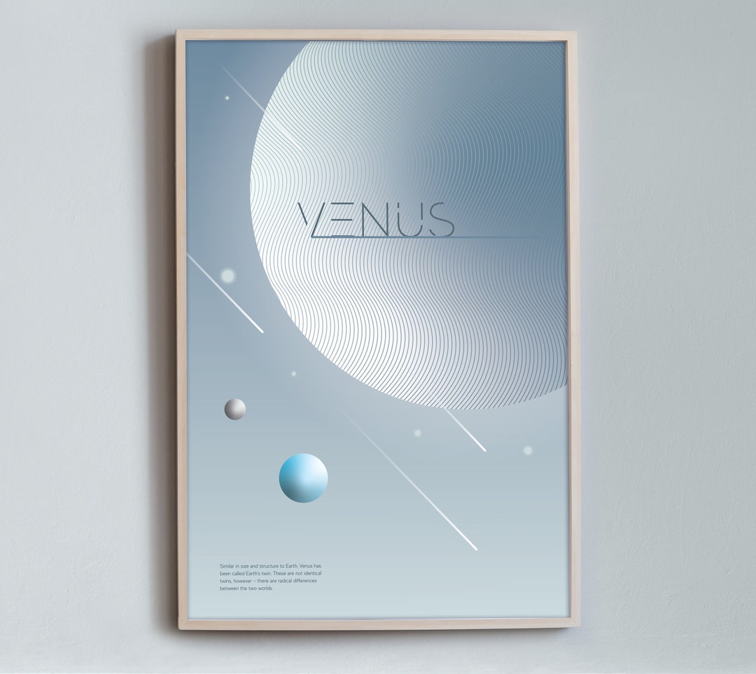 Planet Digital Poster, Venus Poster, Digital Minimal Poster, Printable ...