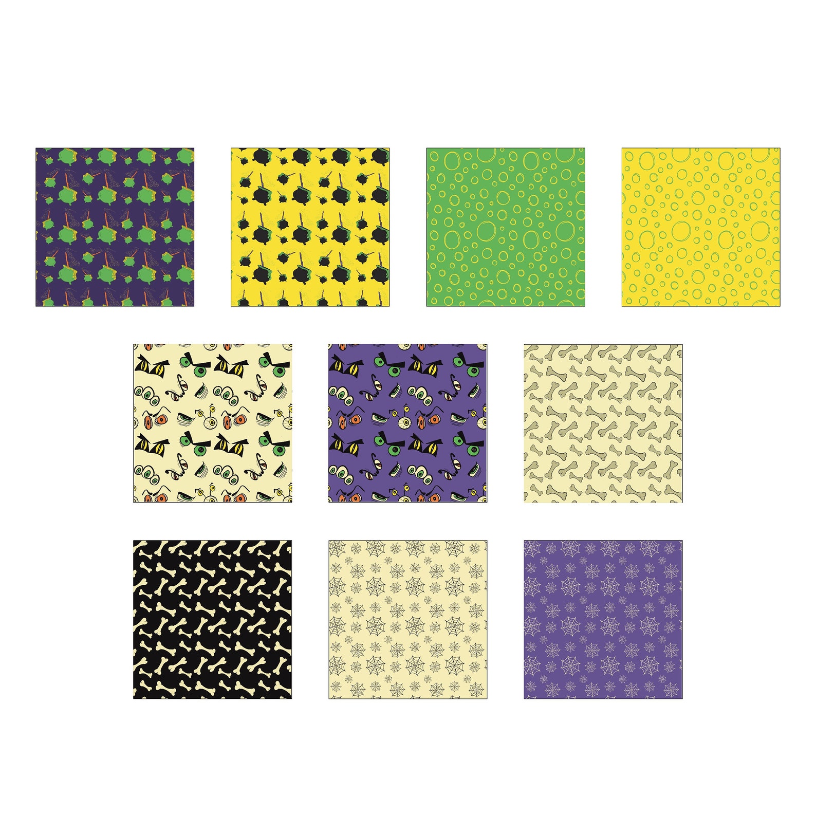 Seamless Halloween Digital Papers, Printable Paper, Cute Digital Paper ...