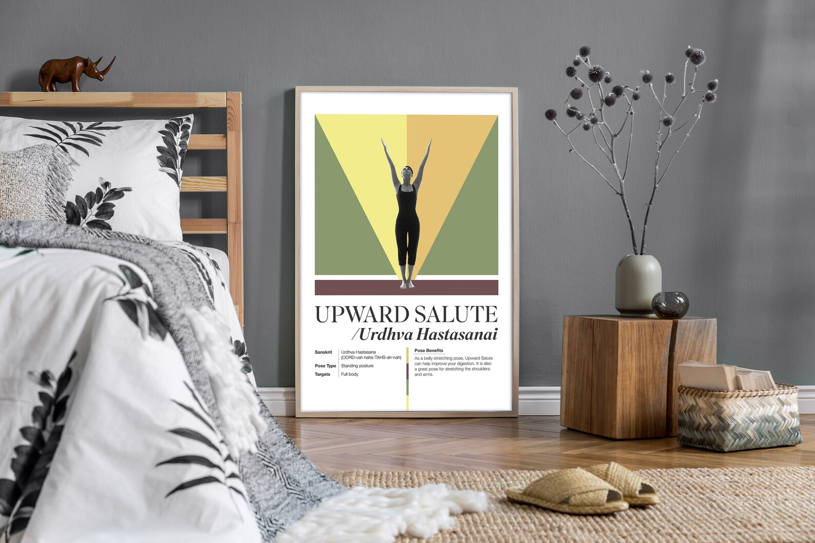 Yoga Digital Poster, Upward Position, Digital Minimal Poster, Printable ...