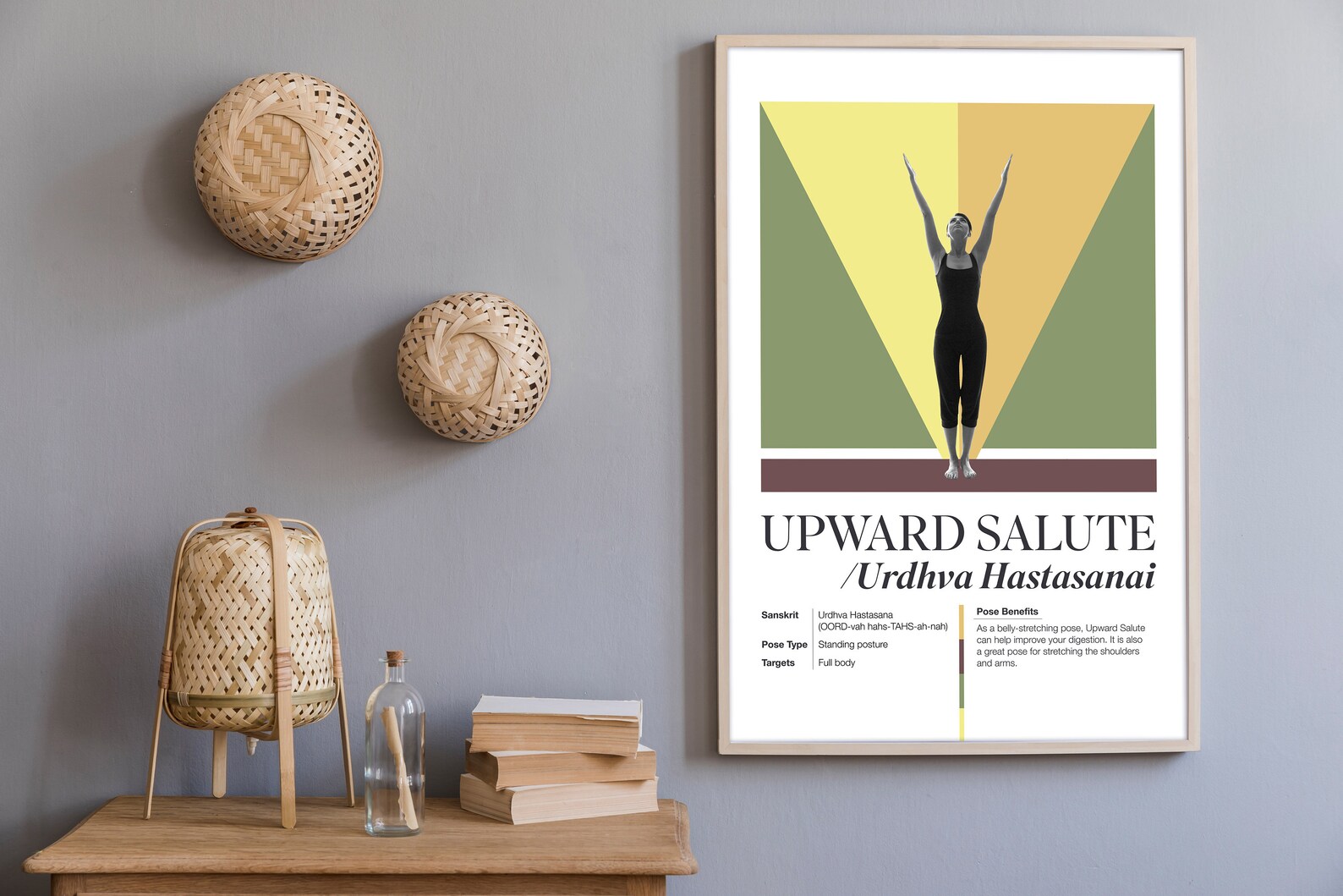 Yoga Digital Poster, Upward Position, Digital Minimal Poster, Printable ...